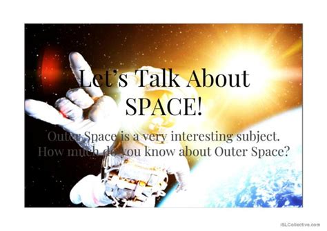 Lets Talk About Space Discussion St Español Ele Powerpoints