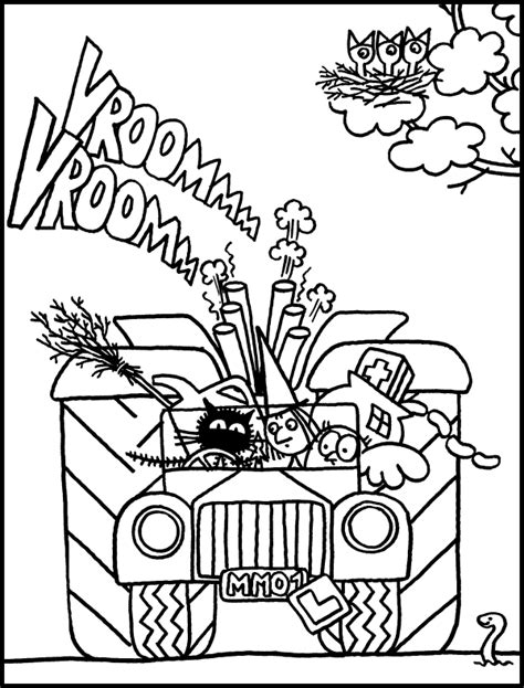Jan Pienkowski Colouring In Meg And Mogs Car