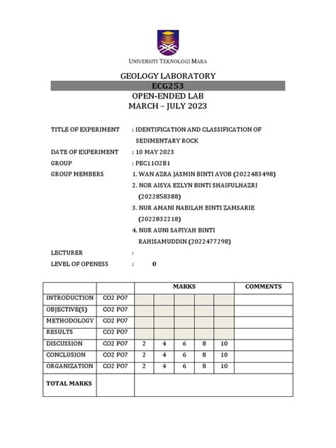 Geology Laboratory Sedimentary Rocks Pdf Sedimentary Rock Clastic