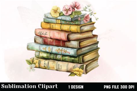 Watercolor Stack Of Book Clipart Graphic By Vertex Creative Fabrica