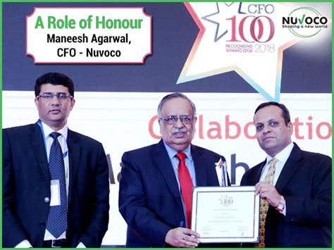 Mr Maneesh Agrawal Cfo Nuvoco Wins The Coveted Roll Of Honour From