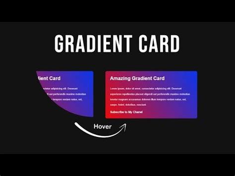 Create Gradient Card only CSS and HTML. How to Make Gradient Card Hover Effect only CSS ...