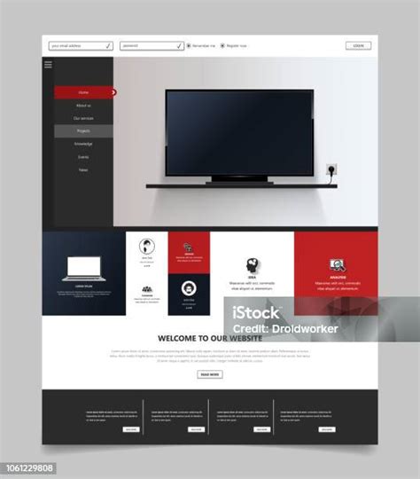 웹사이트 템플릿 디자인입니다 현대 평면 디자인 벡터 일러스트 레이 션 웹사이트 및 모바일 웹사이트 개발에 대 한 웹 페이지 디자인의 개념 쉽게 편집 하 고 사용자 지정