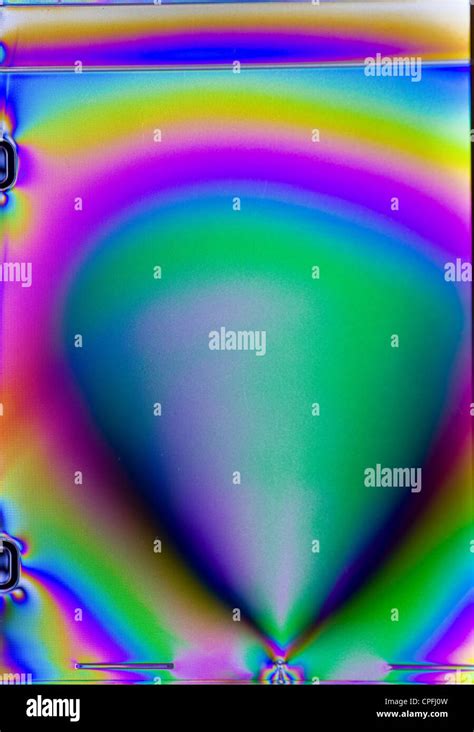 Birefringent Pressure Patterns On Plastic Plate Production Quality