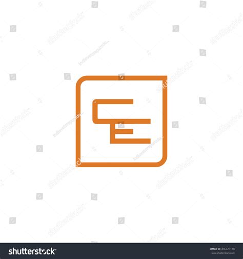 Letter C E Monogram Frame Square Stock Vector Royalty Free 496220110 Shutterstock