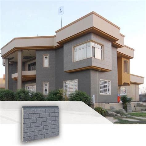 Outdoor Waterproof Polyurethane Foam Sandwich External Wall Panels Insulated Fireproof Metal
