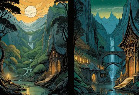 Middle Earth Strongholds Art Piece Stable Diffusion Online