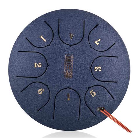 6in Metal Tongue Drum Mini 8 Tone Hand Pan Drums With Drumsticks