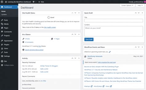 WordPress Dashboard The Complete Guide