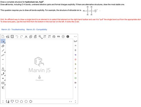Draw A Complete Structure For Hydronium Ion H3o