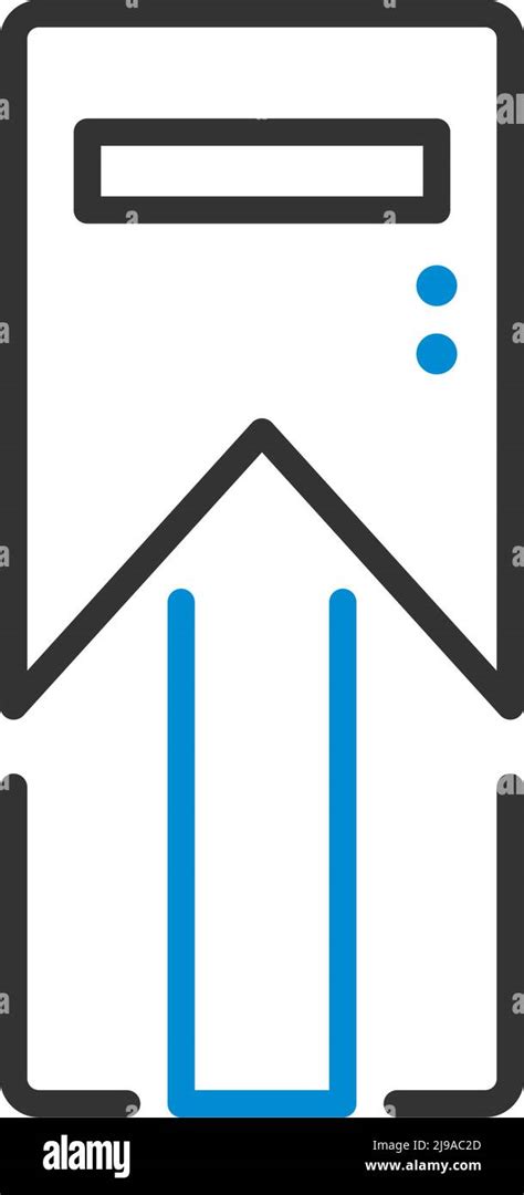 System Unit Icon Editable Bold Outline With Color Fill Design Vector Illustration Stock Vector