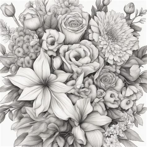 How To Draw A Bouquet Of Flowers Blossoming Beauty A Step By Step