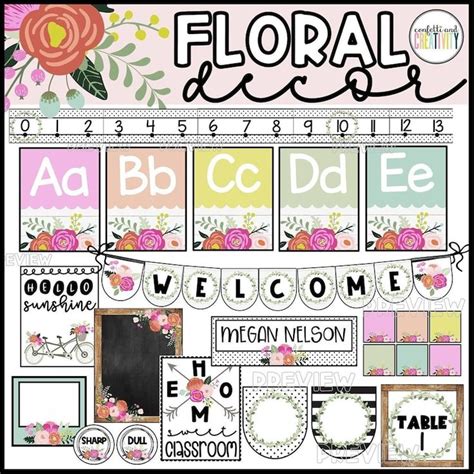 Floral Farmhouse Classroom Decor Floral Classroom Farmhouse Classroom
