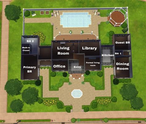 Base Game Geogian Style Mansion R Thesimsbuilding