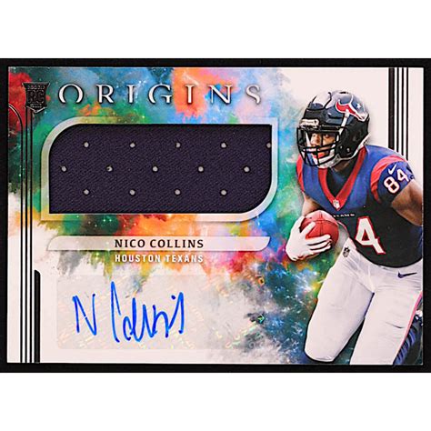 Nico Collins 2021 Panini Origins 179 JSY AU RC Pristine Auction