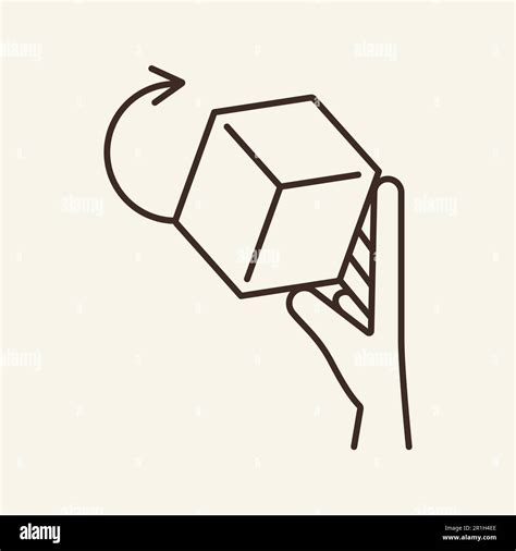 3d Object Line Icon Stock Vector Image And Art Alamy