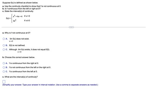 Solved Suppose F X Is Defined As Shown Below A Use The