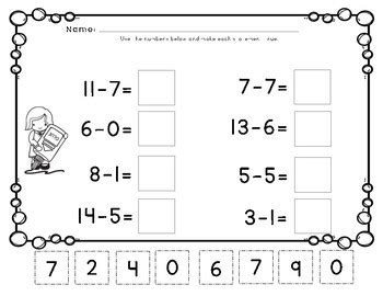 Subtraction Within 20 By Angelina Kelly Teachers Pay Teachers