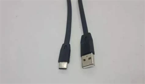 Cable USB de carga de datos tipo C con refuerzo rápido color negro MercadoLibre