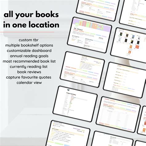 book tracker notion template notion bookshelf notion aesthetic notion