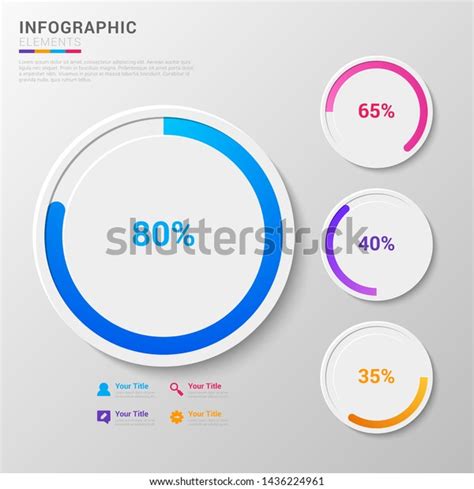 Circle Progress Bar Infographics Elements Design Stock Vector Royalty Free