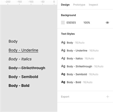 show underline strikethrough style in text styles panel share an idea