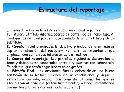 6 Primaria Partes Del Reportaje