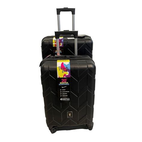 Hti Living Kofferset Kofferset 2 Teilig Hartschale Schwarz 4 Rollen