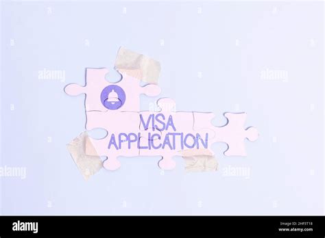 Handwriting Text Visa Application Business Overview Form To Ask Permission Travel Or Live In