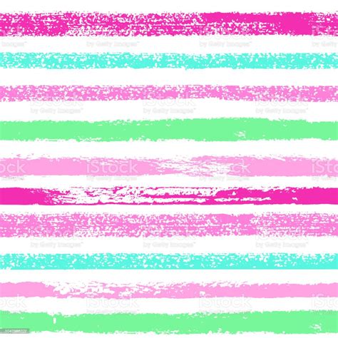 벡터 그런 지 손으로 그려진된 화려한 추상 스트라이프 완벽 한 패턴입니다 팝 아트 잉크 직물 짜임새입니다 블루 핑크 패션 80 년대90 년대 컬러 만화 스타일에 추상적인