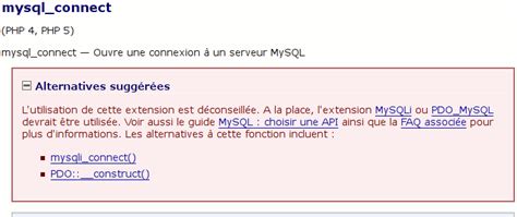 Arrêtez Dutiliser Les Fonctions Mysql