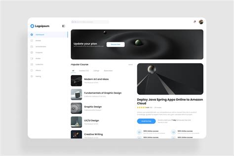Online Course Dashboard UI Kit Deeezy