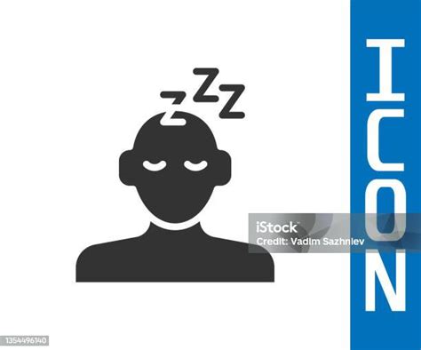 회색 꿈 아이콘 흰색 배경에 격리 수면 휴식 꿈의 개념 휴식 시간과 편안한 휴식 벡터 가공의 인물에 대한 스톡 벡터 아트 및