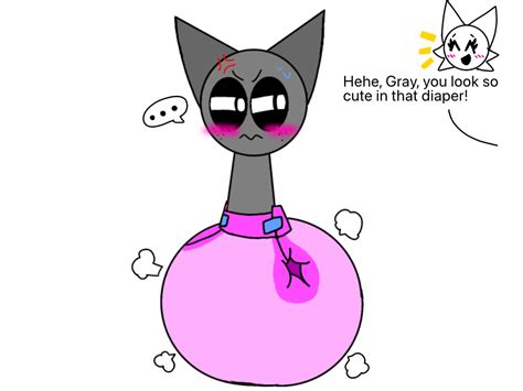 Gray Is Embarrassed About His New Diaper By Embersune On Deviantart