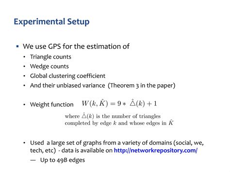 Sampling From Massive Graph Streams A Unifying Framework Ppt