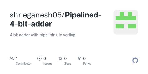 Github Shrieganesh05 Pipelined 4 Bit Adder 4 Bit Adder With