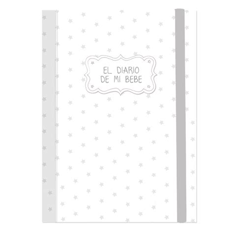 Cuaderno Empastado Mediano Estrellitas Grises Daniella Andrade