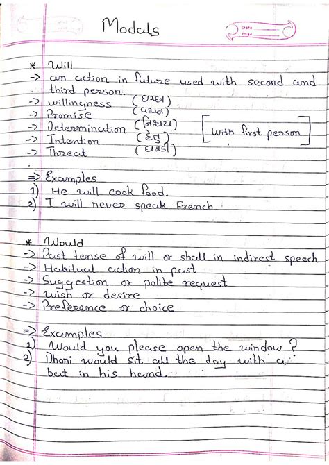 Solution Modals Notes And Exercises Studypool