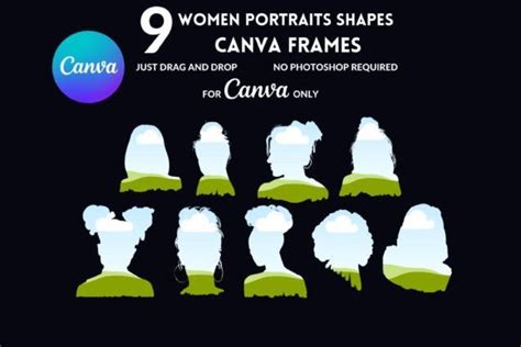 Female Portrait Frames Canva Graphic By Elementdesignandart · Creative Fabrica Female Portrait Frames Canva Graphic By Elementdesignandart · Creative Fabrica