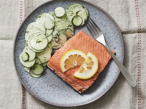 Wine Poached Salmon With Creamy Cucumber Salad Wild Alaskan Company