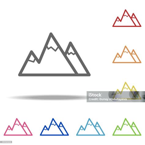 산 아이콘입니다 멀티에서 탐색의 요소 아이콘 색깔 정보 그래픽 모바일 응용 프로그램 웹 디자인 웹 사이트에 대 한 간단한 아이콘 0명에 대한 스톡 벡터 아트 및 기타 이미지