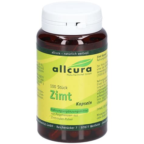 Allcura Zimt Kapseln 100 St Shop Apotheke
