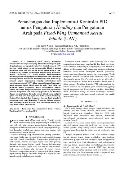 Top PDF RANCANG BANGUN DAN ANALISA SISTEM KENDALI PID PADA UNMANNED