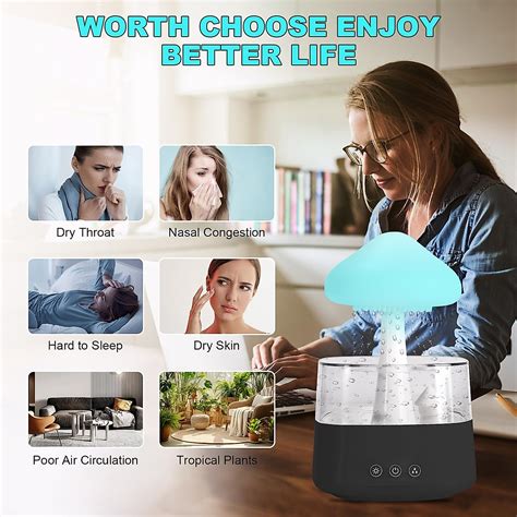 Cloud Rain Humidifier Elegant Design And 7 Colors