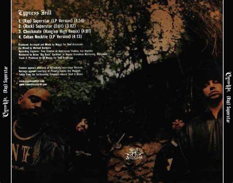 Car Tula Trasera De Cypress Hill Rap Superstar Cd Single Portada
