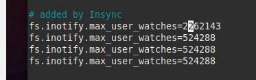 System Limit For Number Of File Watchers Reached Linux Insync Forums