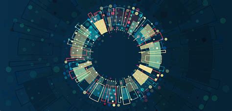 数据排序的过程。大数据流未来的信息图。文件结构，机器学习。大数据可视化。一个动态的信息数组。模板素材 稿定设计
