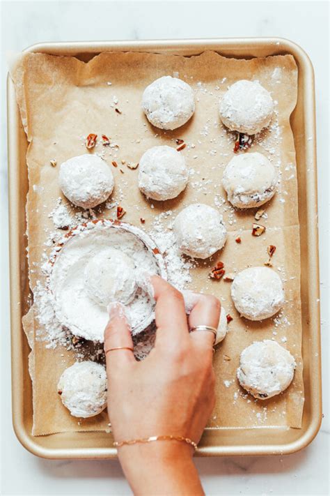 Vegan Gluten Free Mexican Wedding Cookies Minimalist Baker