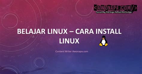 Belajar Linux Cara Dan Metode Install Awonapa Website Dan Blogging