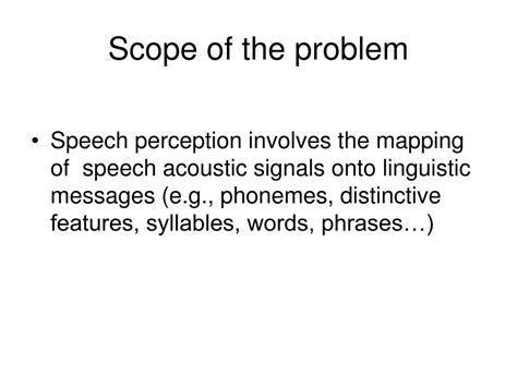 PPT Speech Perception PowerPoint Presentation Free Download ID 183928